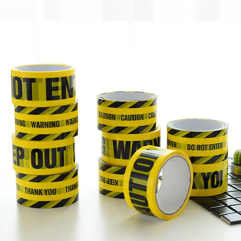 Yellow Caution Tape Black Background