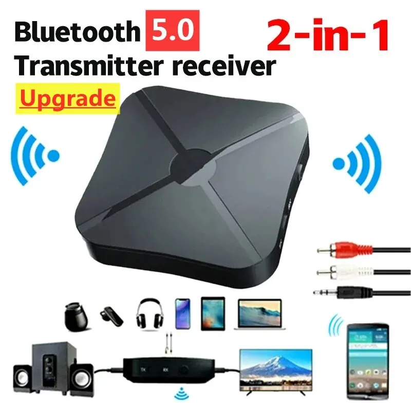 2-In-1-Wireless-Bluetooth-Audio-Receiver-Transmitter-3-5mm-AUX-Jack-RCA ...