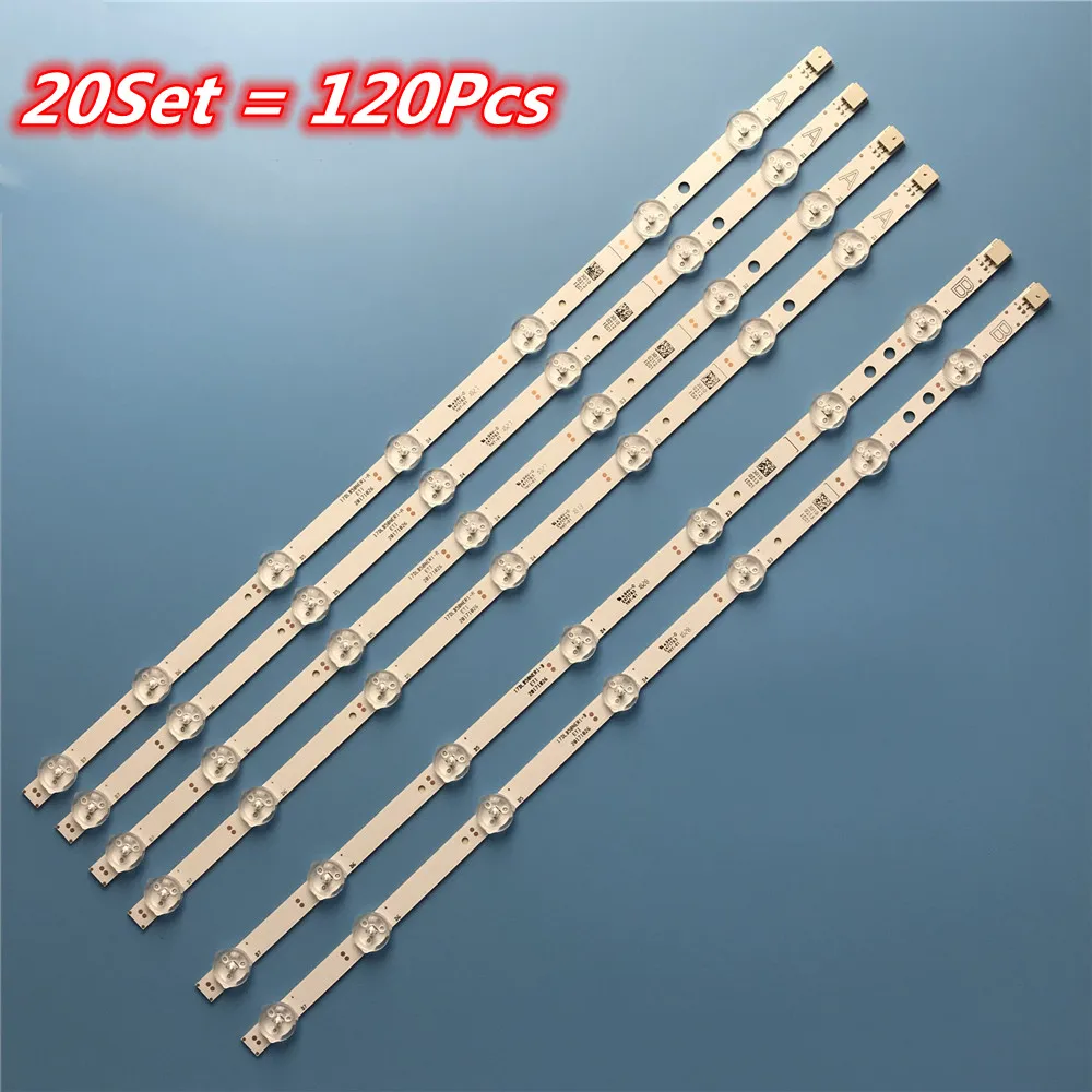 20 conjunto led backlight strip 7 lâmpada para 50u6863db 50vl5a63db 17dlb50ner1 a b VES500QNDC ...
