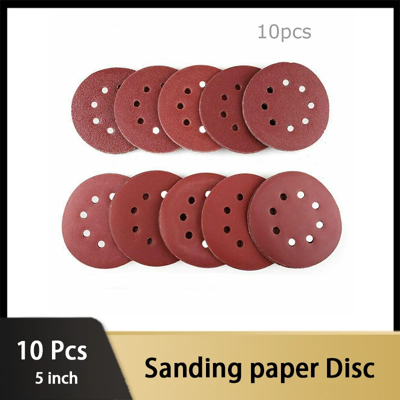 10 sheet 5'' inch Sanding paper Disc 125mm Sandpaper 60 to 2000 Grit ...