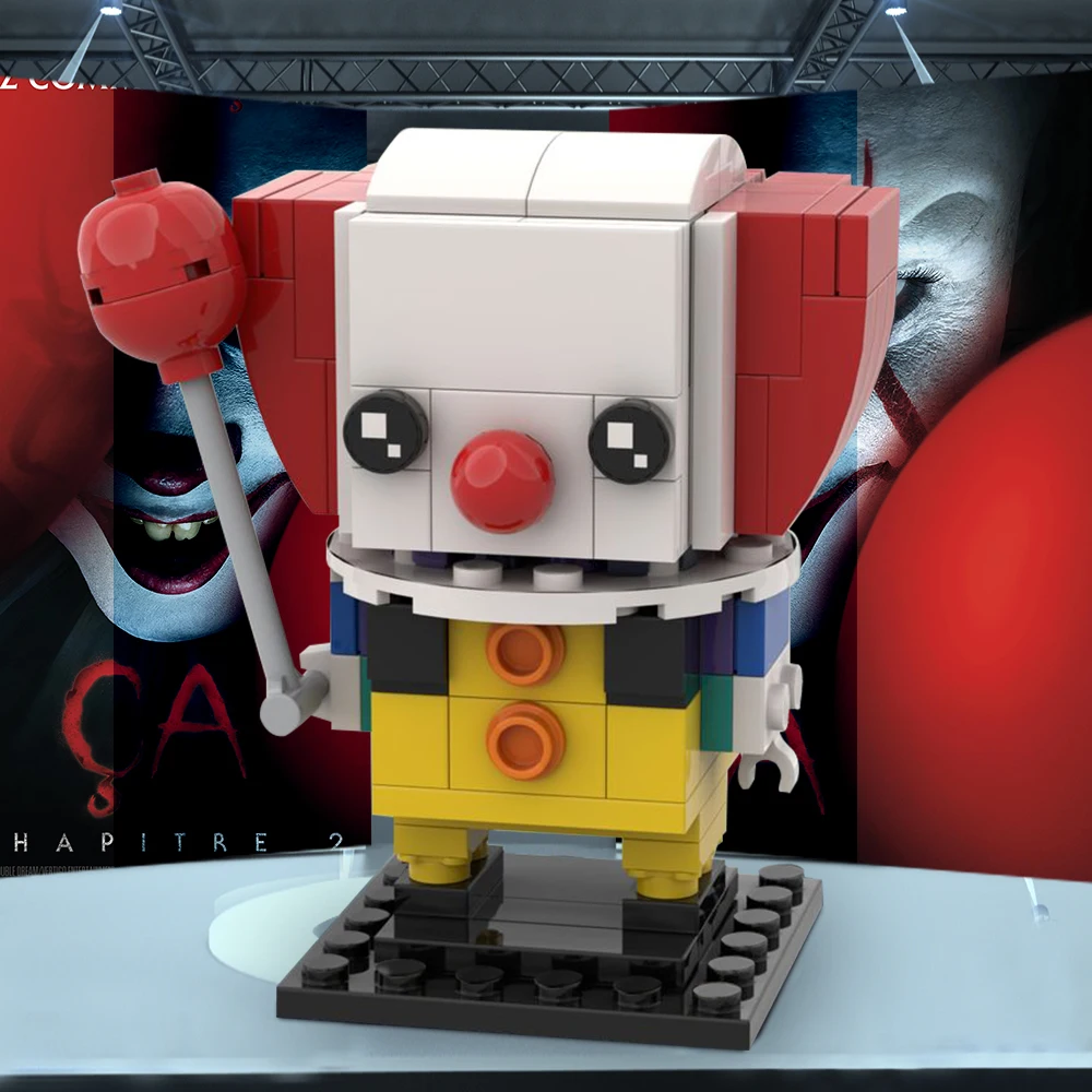 MOC-Horror-Movie-Figures-Stephen-King-It-Pennywise-Brickheadz-Bricks-Halloween-Doll-Model ...