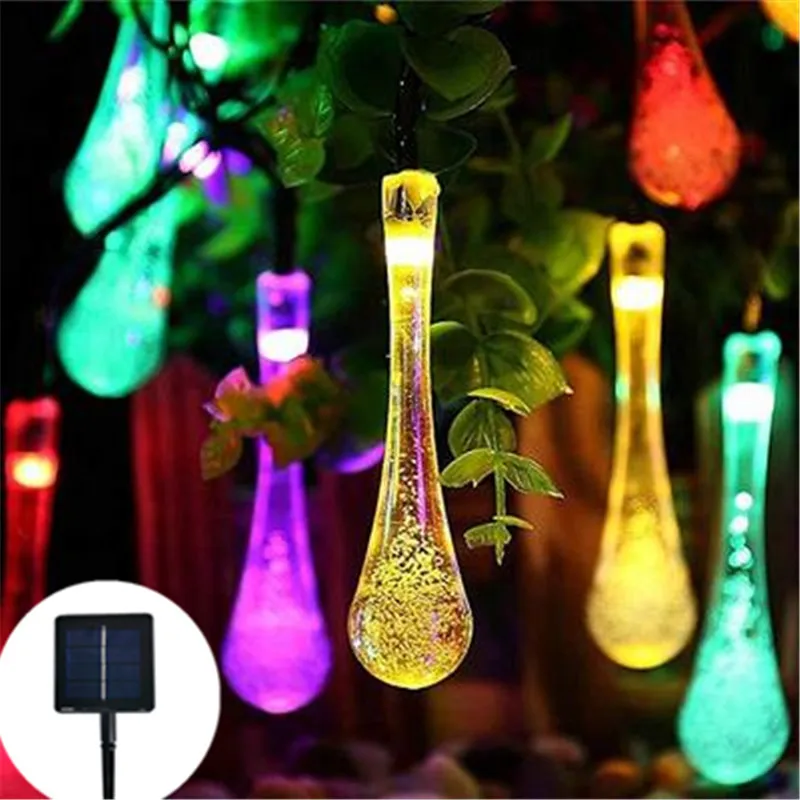 Water drop LED Solar Lights Outdoor Lamp String Lights For Holiday ...