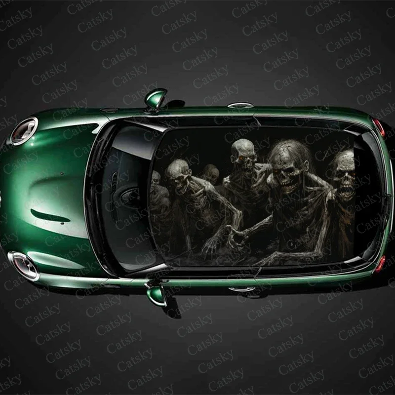 Creepy-Looking-People-Car-Roof-Sticker-Wrap-Racing-SUV-Accessories ...