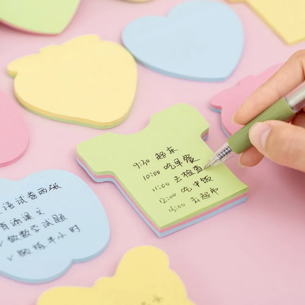 100pcs-Bear-Apple-Love-Shaped-Sticky-Note-Student-Message-Sticker-N ...