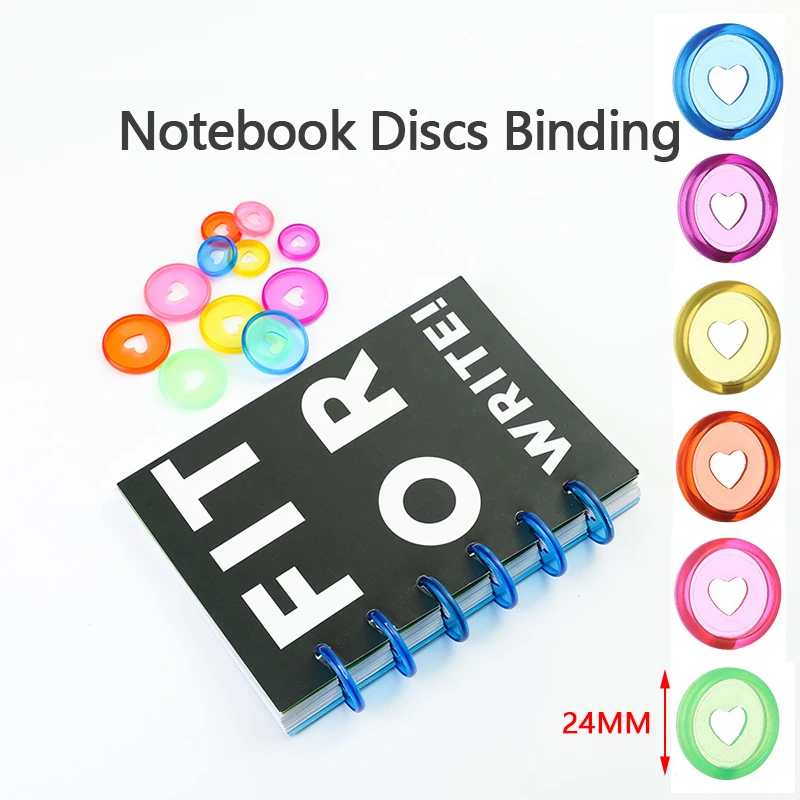 100pcs Colour 24mm Binder Ring Mushroom Hole Disc Diy Loose-leaf ...