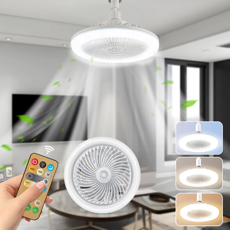 AC85-265V-LED-Fan-Ceiling-Light-3-Speed-Mode-E27-LED-Lamp-Remote ...