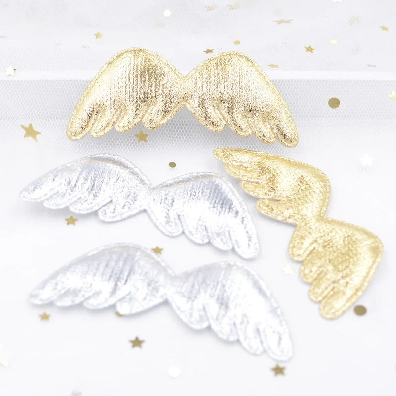 30Pcs-78mm-Gold-and-Silver-Cloth-Angel-Wing-Appliques-Padded-Patches ...