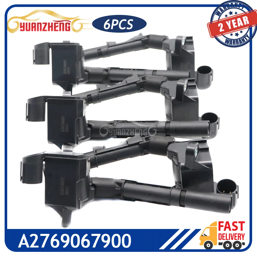 6PCS-Ignition-Coil-A2769067900-Fit-For-MERCEDES-BENZ-R320-R400-SL400 ...