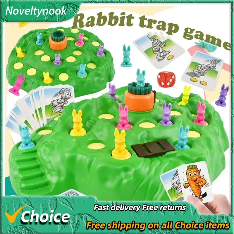 9-New-Children-s-Double-Multiplayer-Board-Game-Race-Rabbit-Trap-Puzzle ...