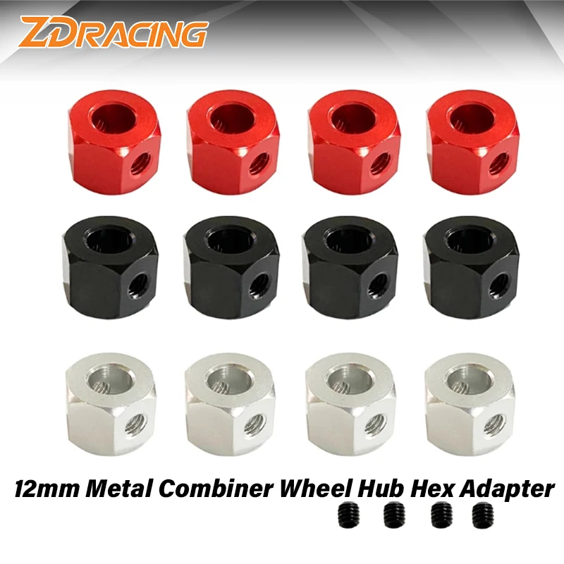 4PCS 5mm to 12mm Metal Combiner Wheel Hub Hex Adapter for WPL D12 C14 ...