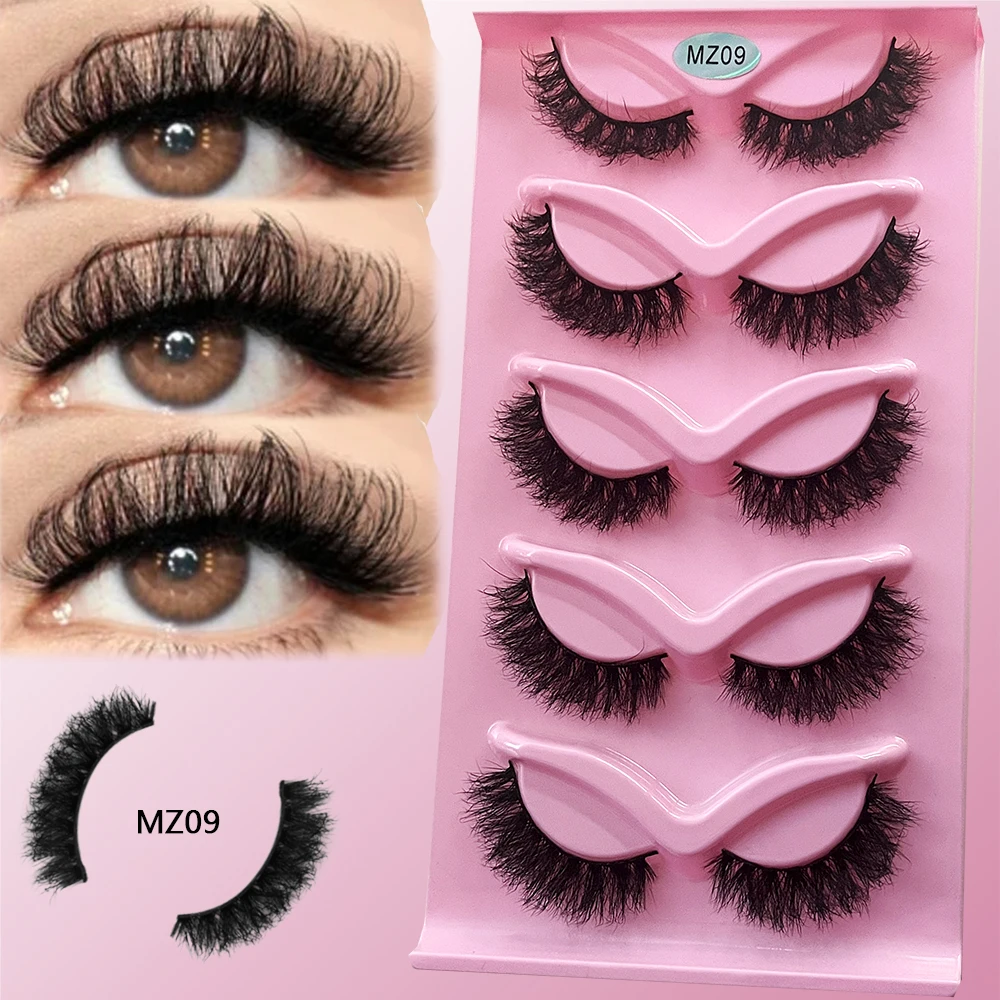 5-pairs-Mink-Eyelashes-3D-Natural-False-Lashes-Thick-Soft-Curly-Lashes ...