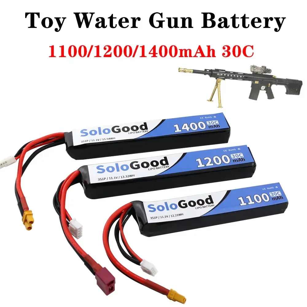 SoloGood-Water-Gun-Lipo-Battery-1100mAh-1200mAh-1400mAh-30C-3S-11-1V ...