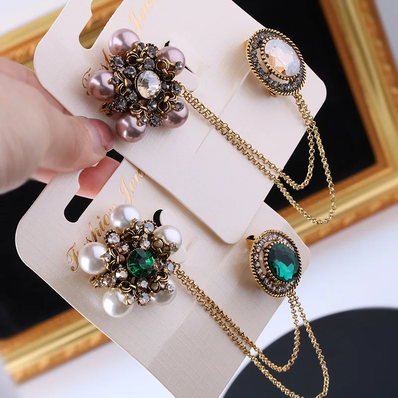 Moda-borla-vintage-broches-para-as-mulheres-de-luxo-strass-p-rola ...