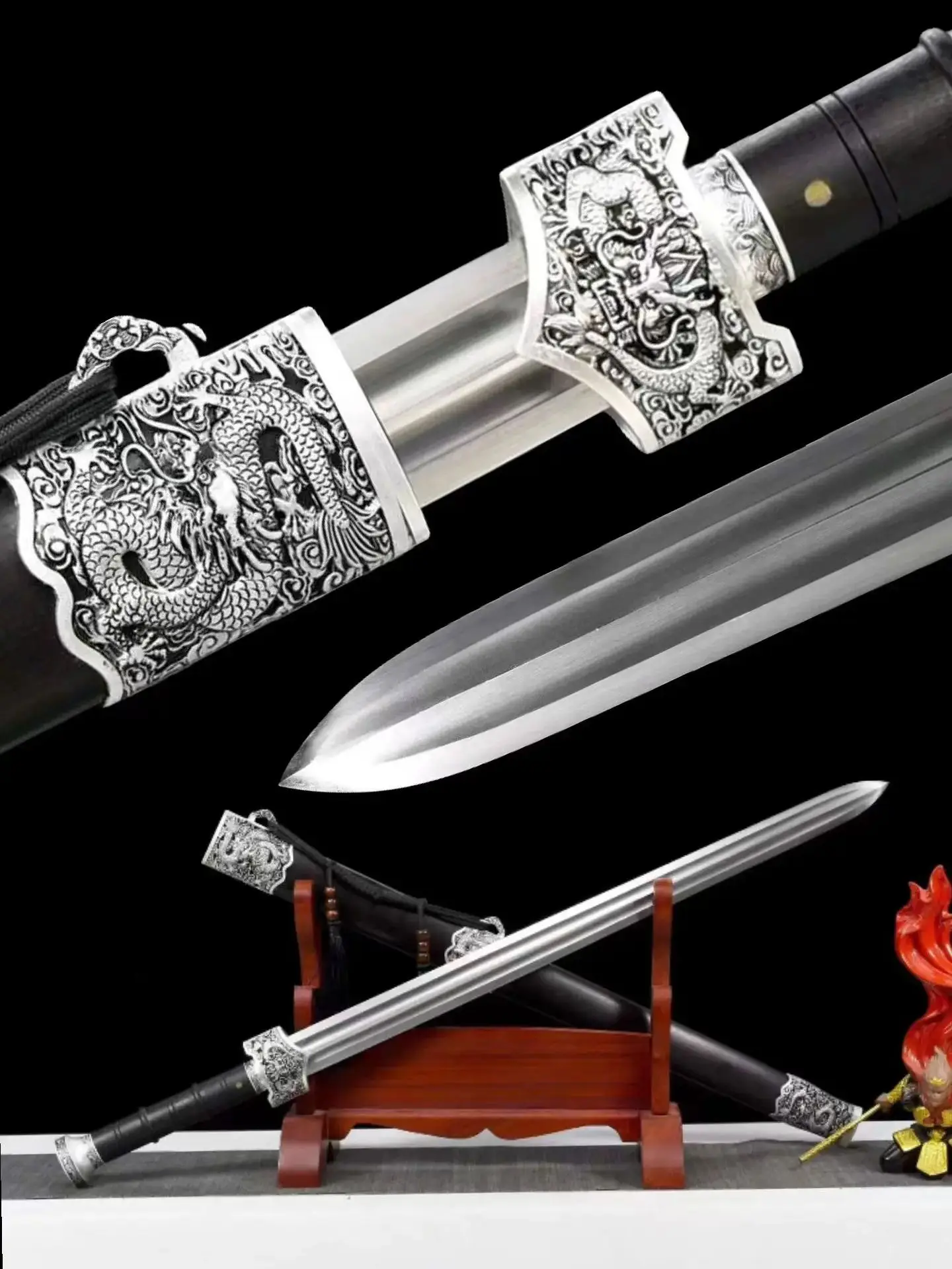 Chinese-Battle-Sword-Dragon-Singing-Real-Handmade-Multi-Refined-Extreme ...