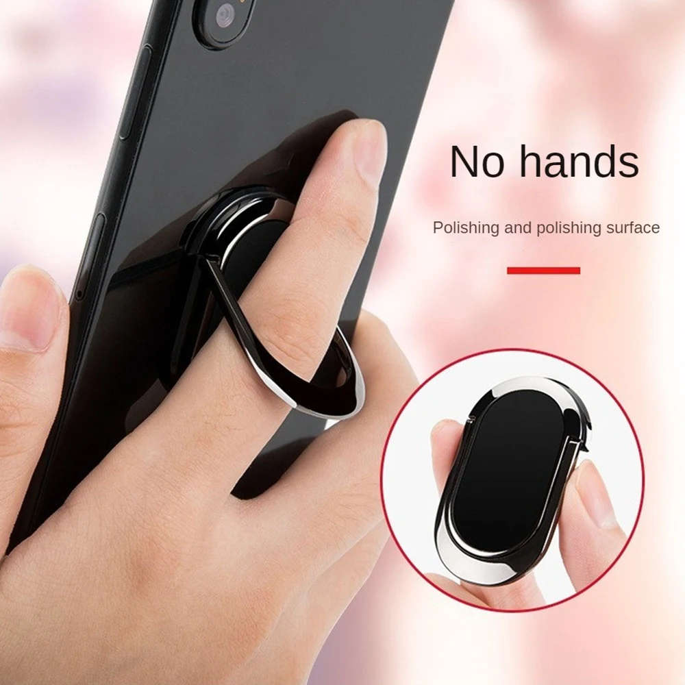Phone-Back-Sticker-Rotating-Black-Finger-Ring-Stand-Grip-Car-Magnetic ...
