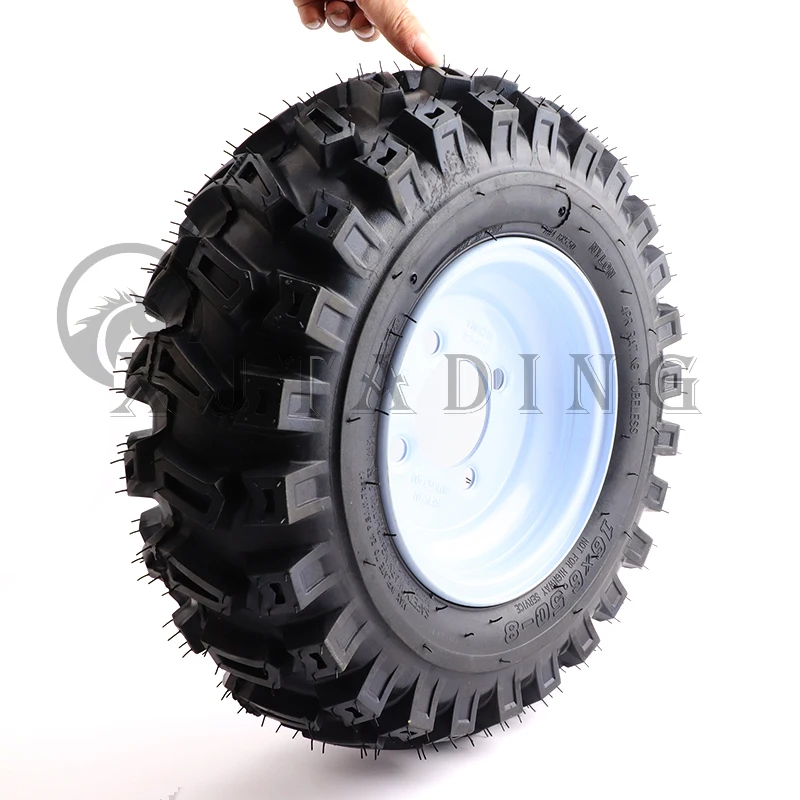 ATV 16 inch tubeless wheels 16x6.50 8 vacuum Tyre With 8 inch iron hub ...