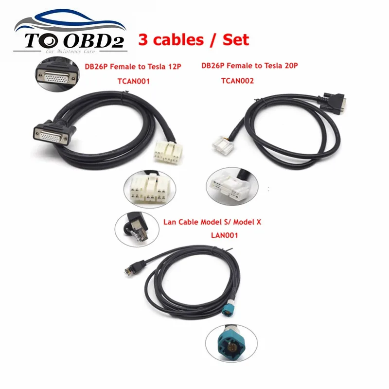 TESKIT FOR Tesla Diagnostic Adapter Cables for Tesla S and X Models ...