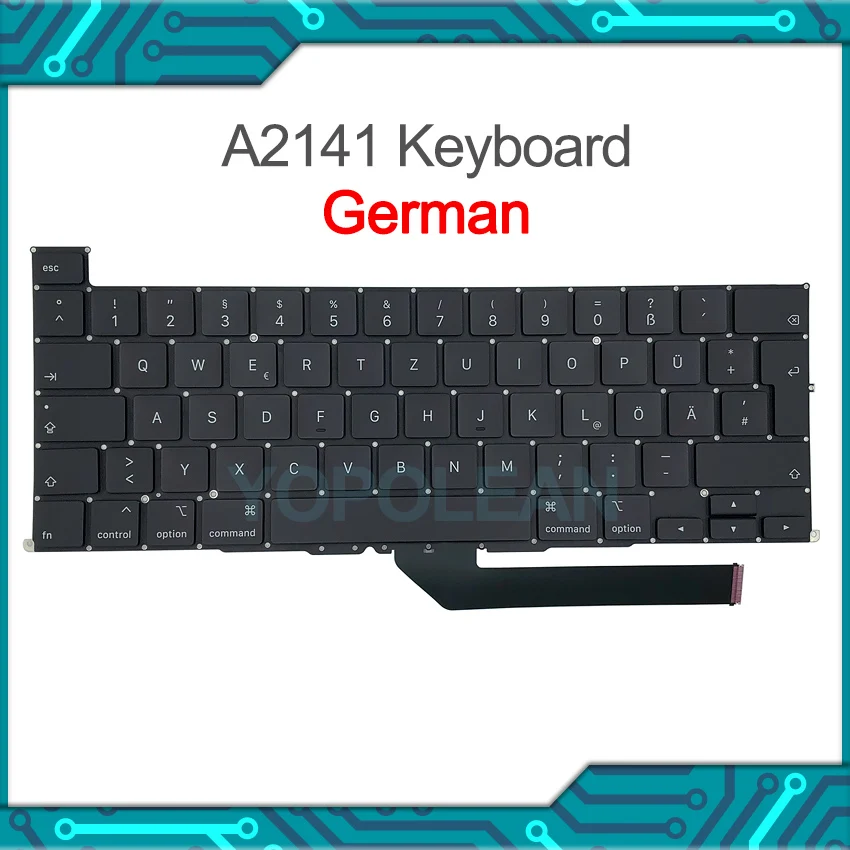 New A2141 Keyboard For Macbook Pro Retina 16" De German Layout 2019 ...