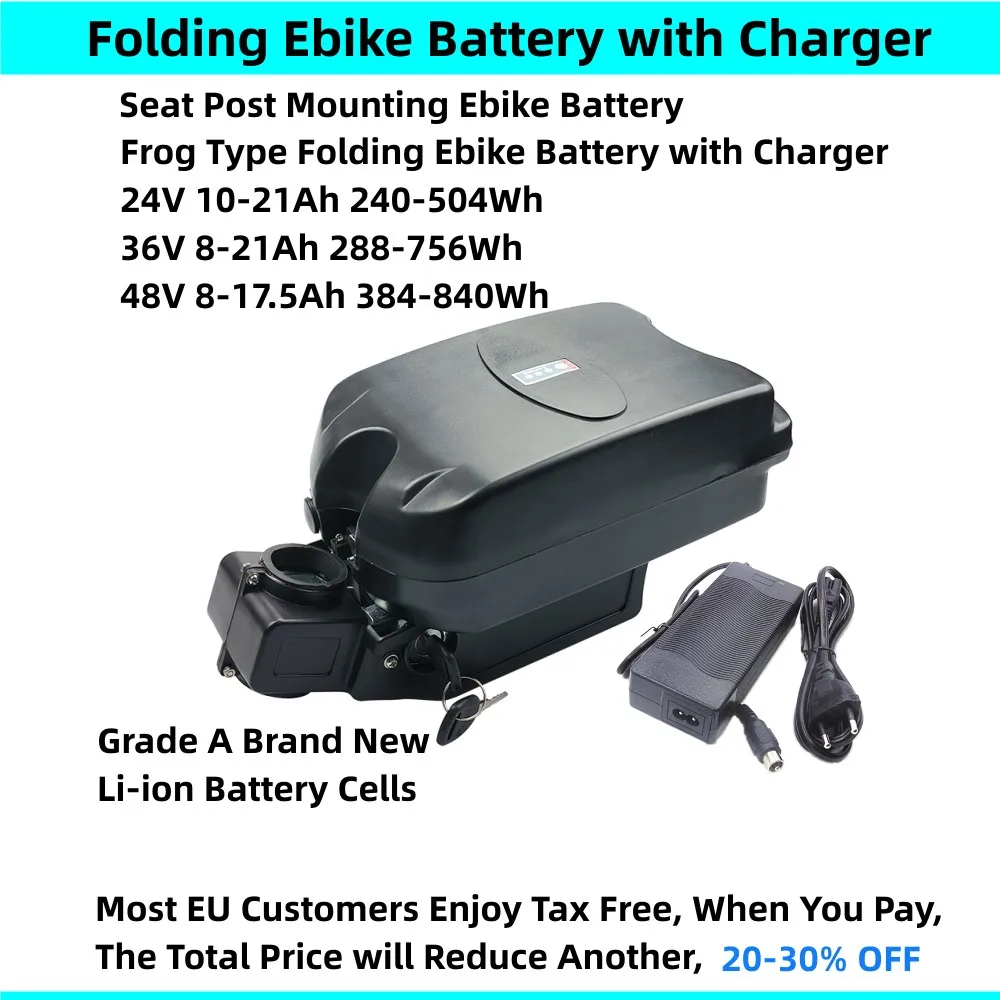 Frog-Folding-Ebike-Battery-24v-10Ah-36V-10Ah-10-4Ah-15Ah-20Ah-48V-10Ah ...