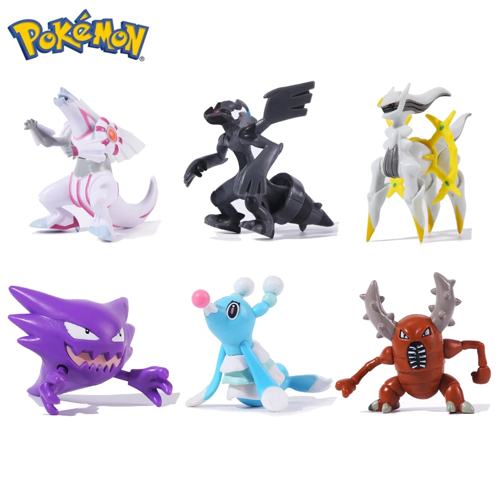 6 Pçs/set Pokemon Figuras Brinquedos 6-10 Centímetros Gastly Arceus ...
