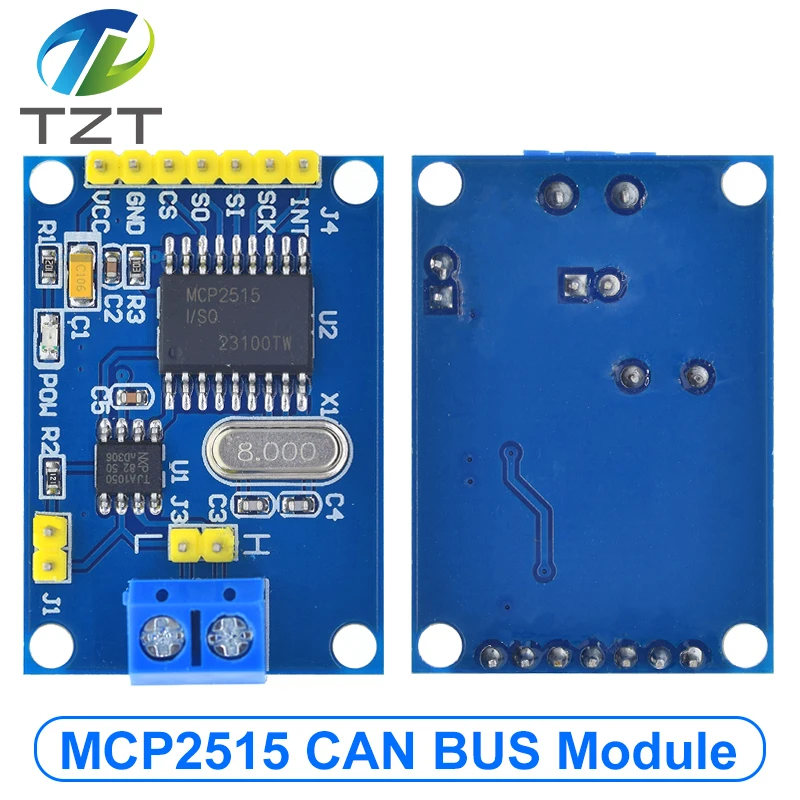 TZT-MCP2515-CAN-Bus-Module-Board-TJA1050-Receiver-SPI-For-51-MCU-ARM ...