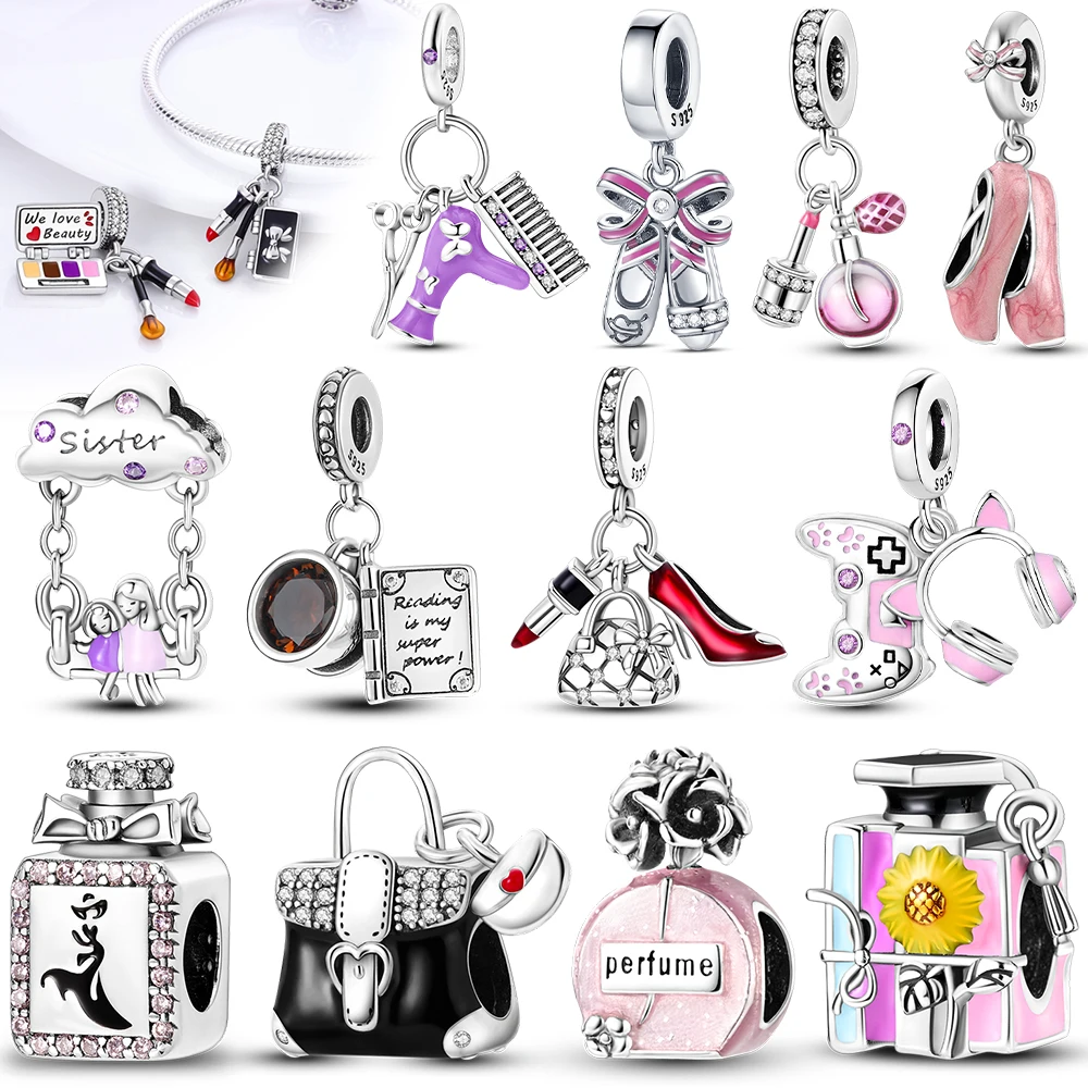 925-g-m-k-z-bayan-ruj-makyaj-Charm-Dangle-kolye-boncuk-Fit-orijinal ...