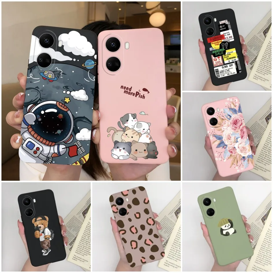 Phone-Case-For-Huawei-Nova-10-SE-Cute-Cat-Fashion-Flower-Soft-Silicone ...