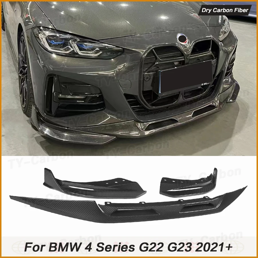 Dry-Carbon-Fiber-Car-Front-Bumper-Splitter-Lip-For-BMW-4-Series-G22-G23 ...