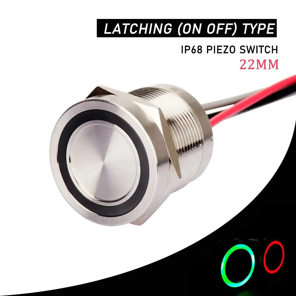Yueshun-316l-Metal-Normally-Open-Latching-22mm-Piezo-Switch-IP68-with ...