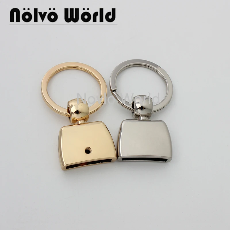 10-50 pieces 4 colors 52x25mm 1" Metal turn T-shape key FOB ring non ...