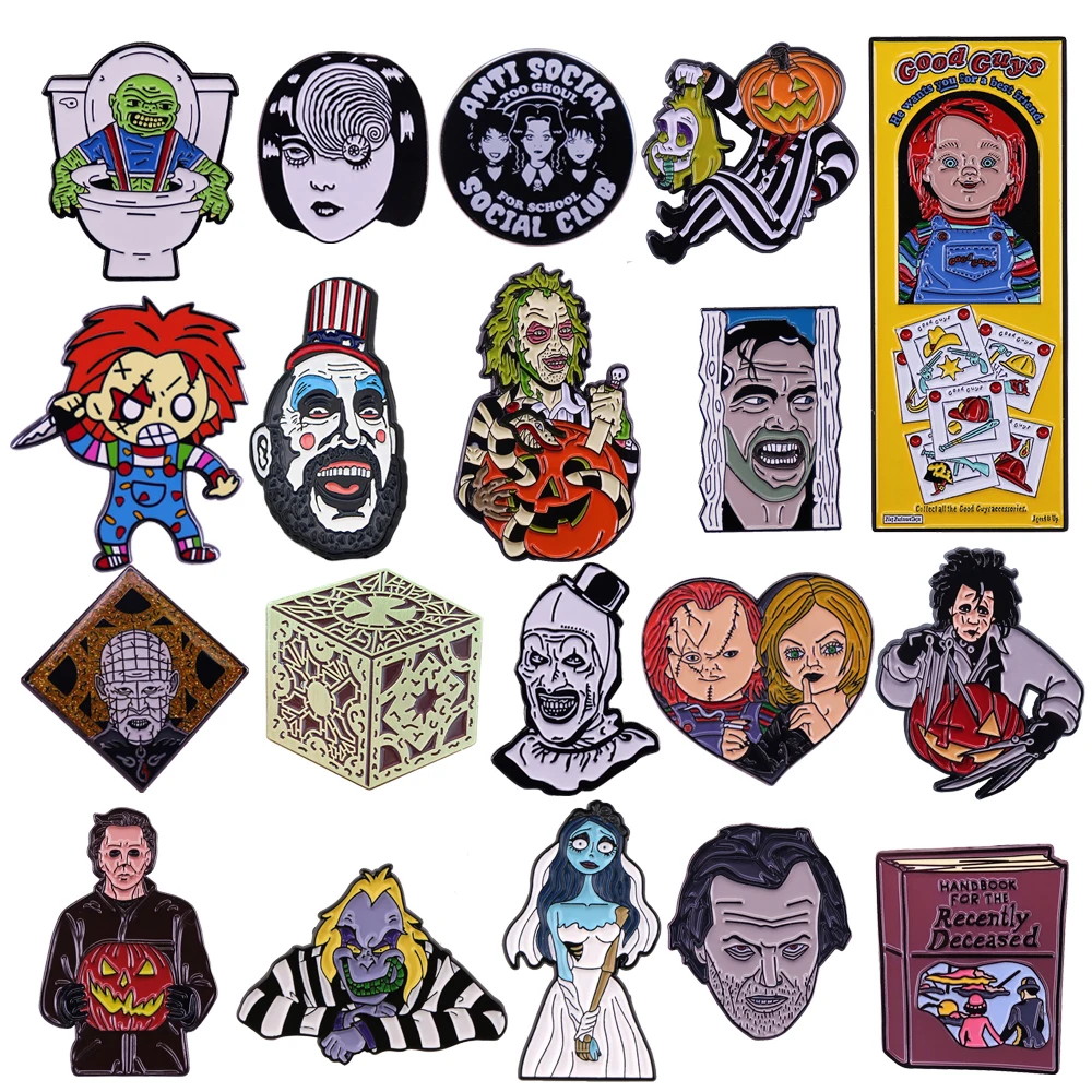 Horror-Movie-Halloween-Gift-Lapel-Pins-for-Backpacks-Enamel-Pins ...