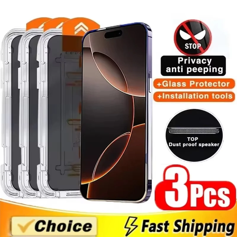 3Pcs Dust Free Glass Privacy Screen Protector For Xiaomi Redmi Note 14 ...