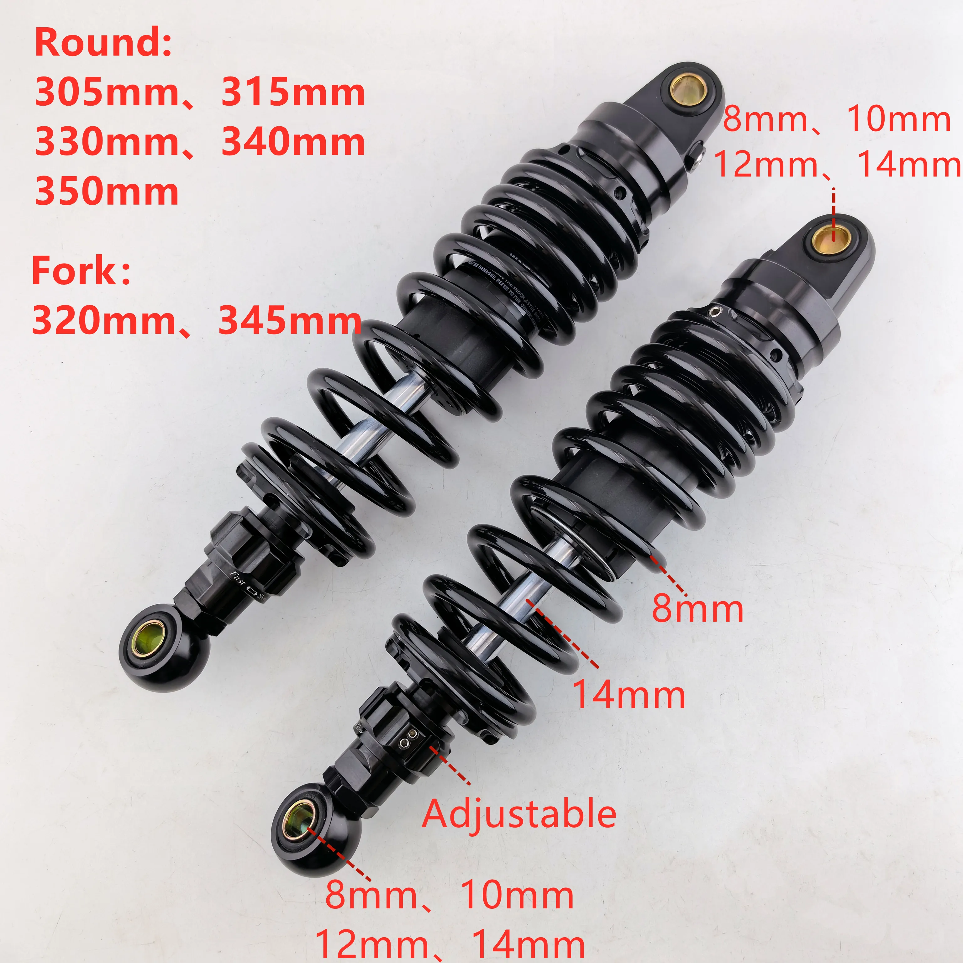 2pcs-Universal-305mm-350mm-motorcycle-Rear-Adjust-damping-shock ...