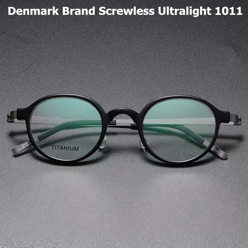 Denmark Brand Titanium Glasses Frame Men Women Vintage Round Myopia ...