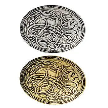 Viking Shield Brooches, Wolf Totem Clothes Fasteners - Cloak, Shawl ...