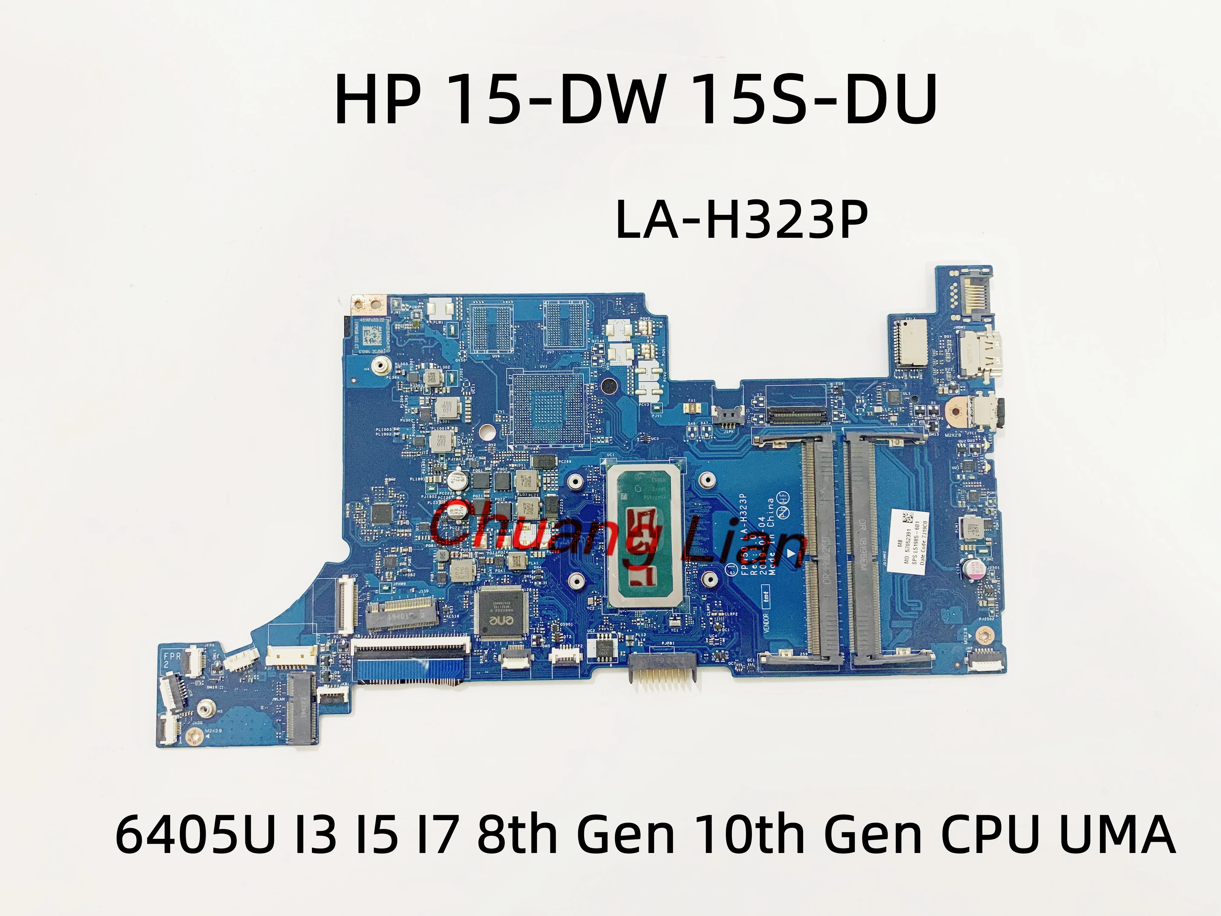 FPW50 LA H323P For HP 15 DW 15S DU Laptop Motherboard With 6405U I3 I5 ...