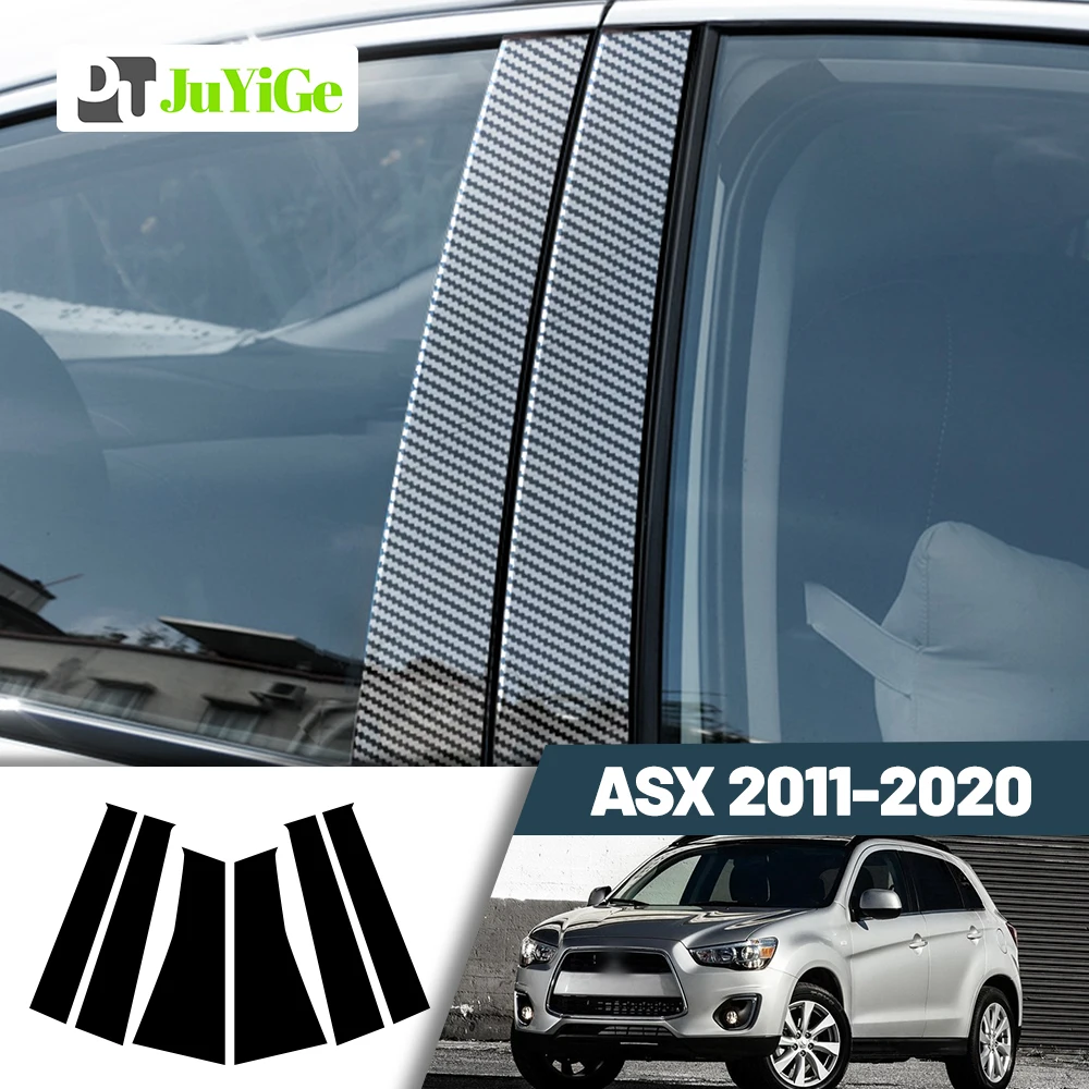 Glossy Black Carbon Fiber Window Door Deal B C Pillar Post Cover ...
