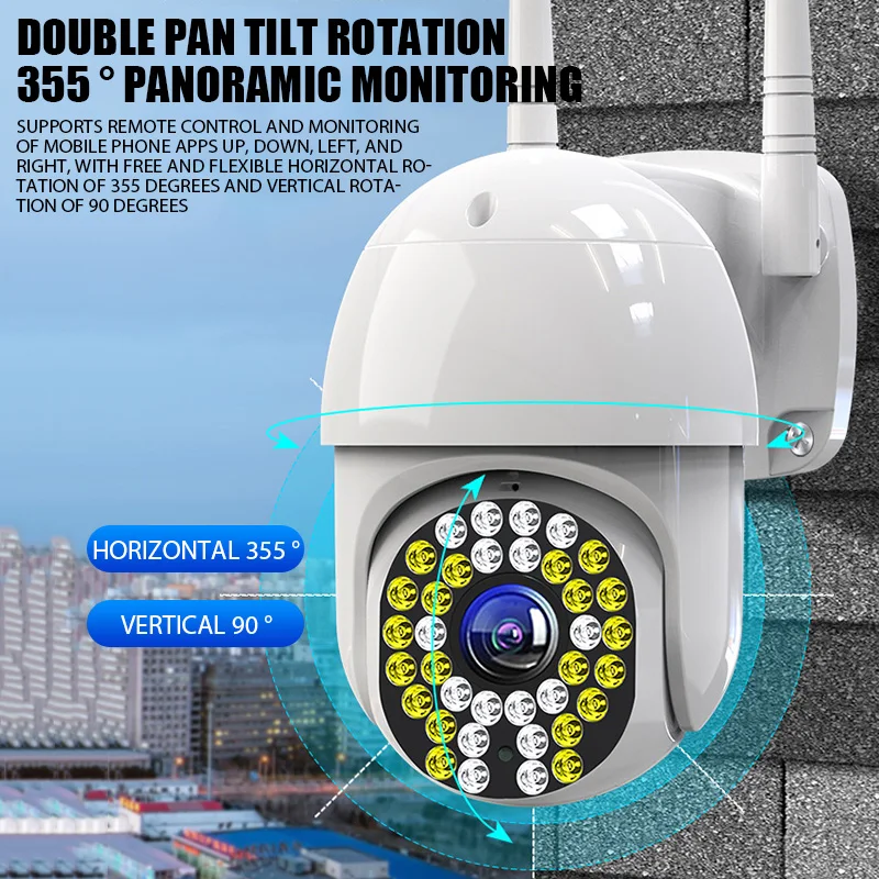 HD WIFI Surveillance IP Camera Audio CCTV Surveillance Outdoor Wireless ...