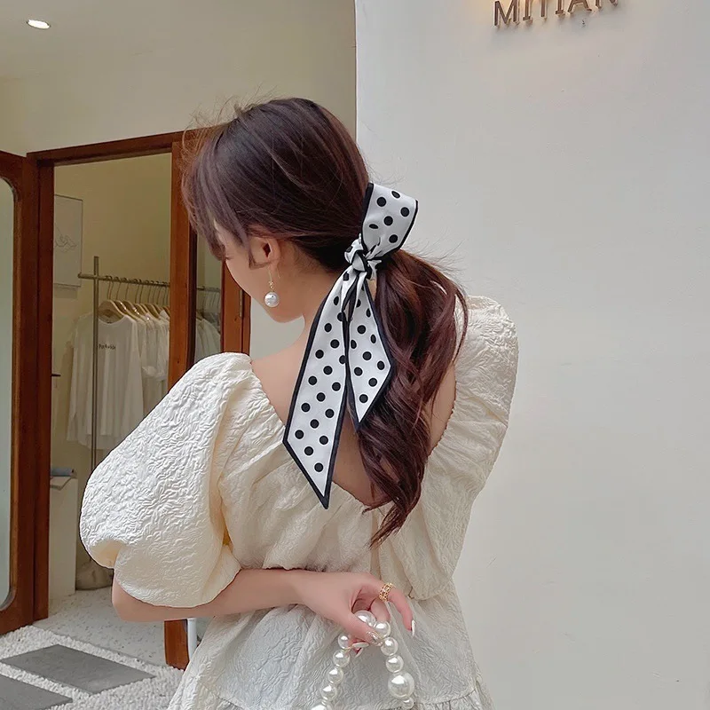 Korean-Ribbon-elastic-hair-ties-accessories-for-women-with-pearl ...