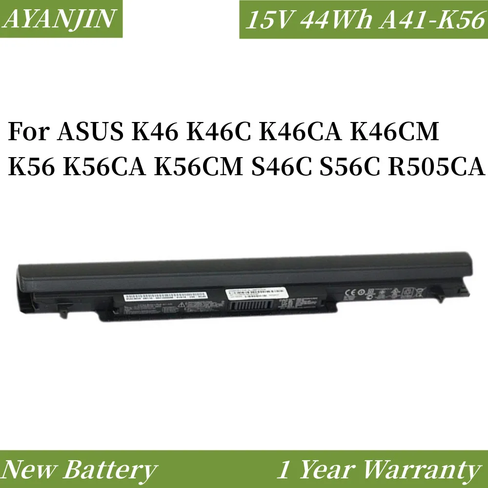 New 15v 44wh 2950mah A41-k56 Laptop Battery For Asus K46 K46c K46ca ...