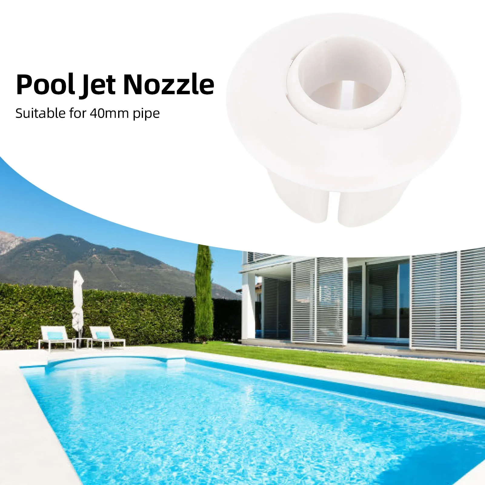 2 Pcs Pool Jet Nozzle 25mm Diameter Push In PVC Eyeball Jet Fitting For ...