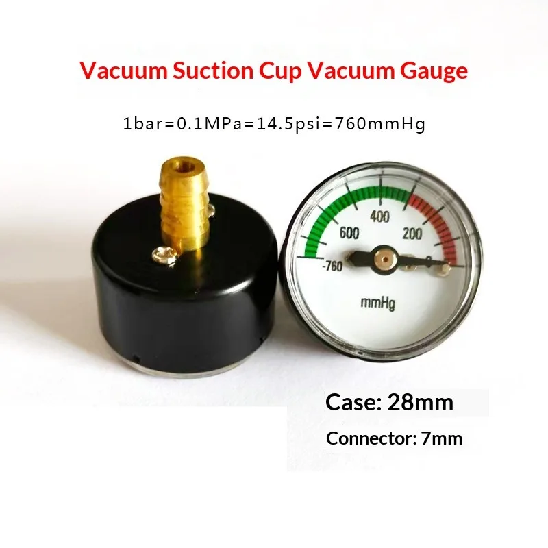 -1bar Mini Vacuum Pressure Gauge Y28 Negative Pressure Meter for ...