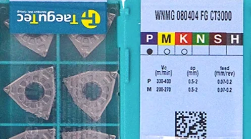 ORIGINAL 10PCS CARBIDE INSERT WNMG 080404 FG CT3000