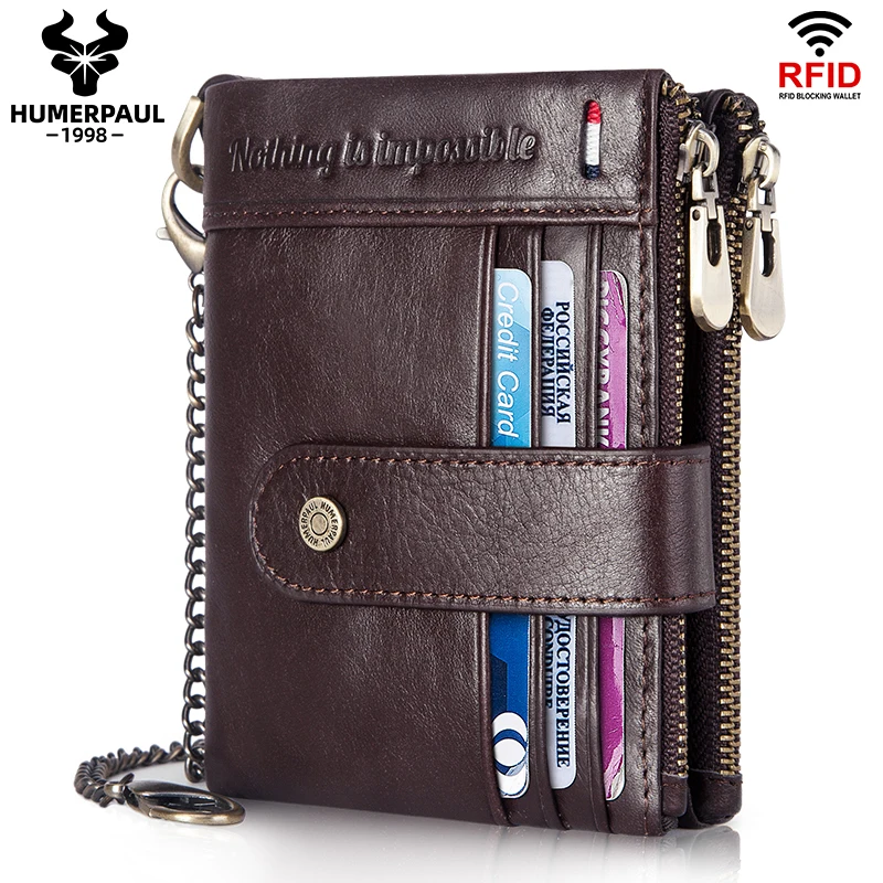 HUMERPAUL-Cardholder-Wallet-Men-RFID-Genuine-Leather-Organizer-Wallets ...