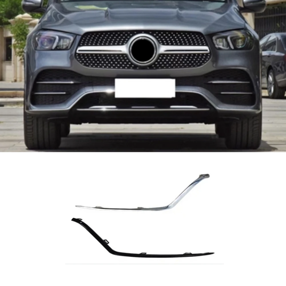 Front-bumper-fog-lamp-cover-chrome-decorative-strip-For-Mercedes-Benz ...