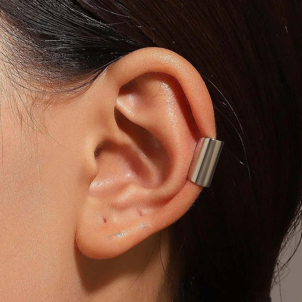 Non-Piercing-Long-Tube-Clip-Earring-Helix-Tragus-Copper-Fake-Ear-Cuff ...