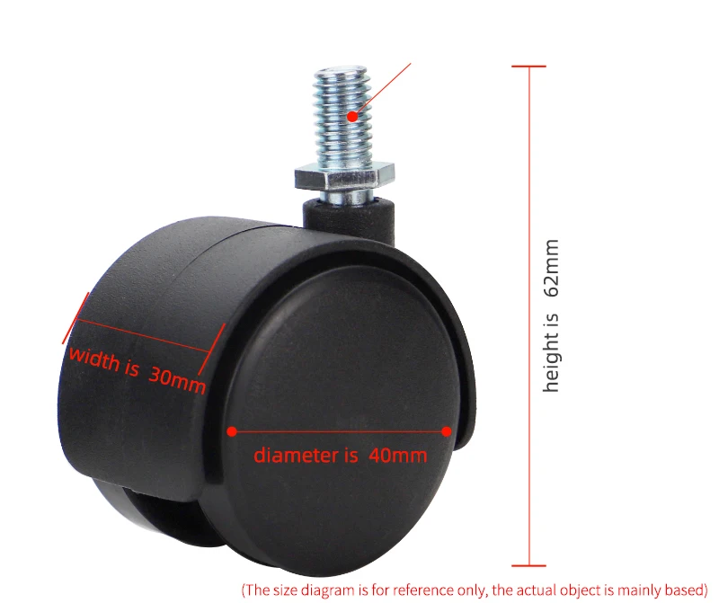 Roue - roulette,Roulettes silencieuses pour meubles,roues de table,vis ...