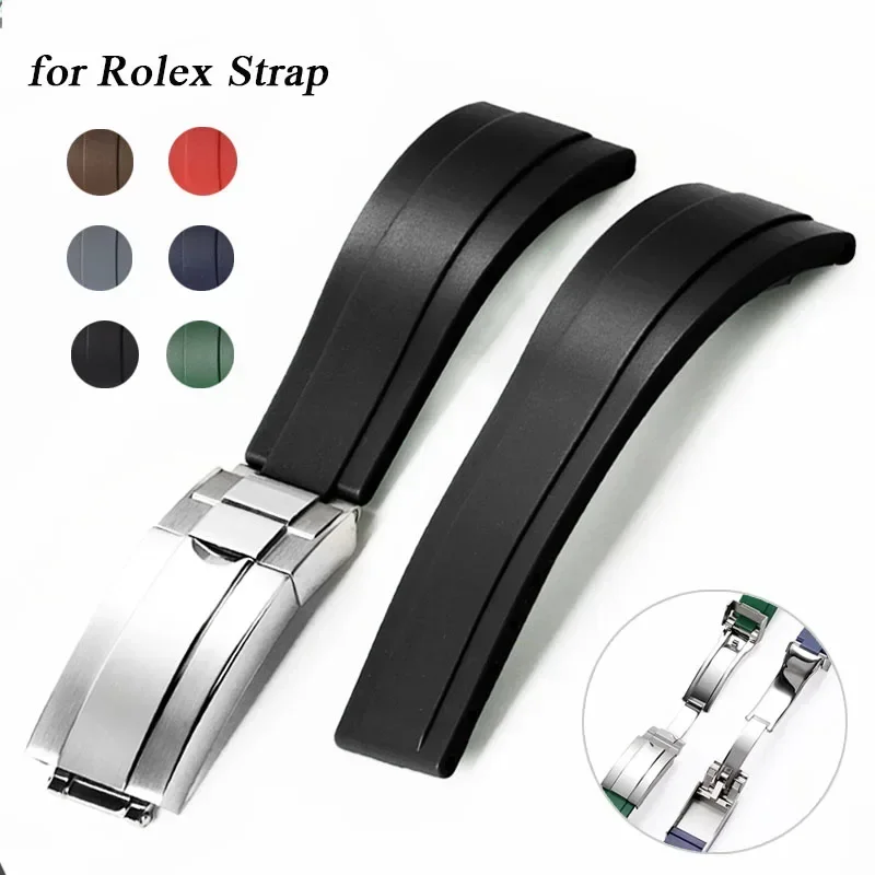 20mm-Rubber-Watch-Strap-for-Rolex-Water-Ghost-Series-Wrist-Band ...