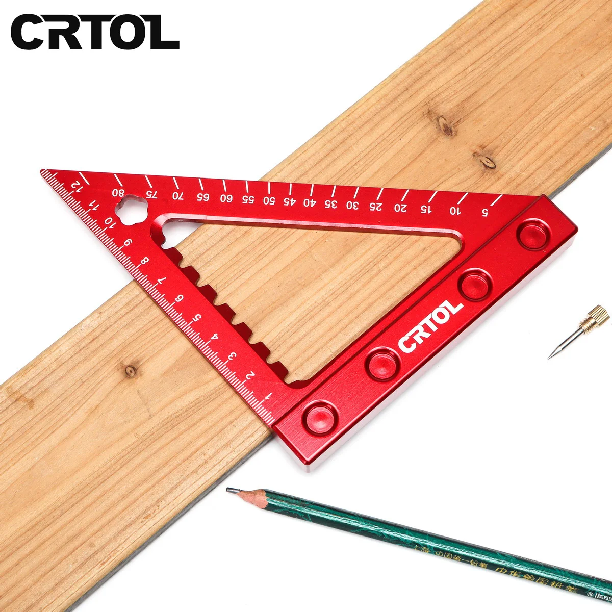 CRTOL 6 inch 90 Degree Metric Angle Ruler Aluminium Alloy Carpenters ...