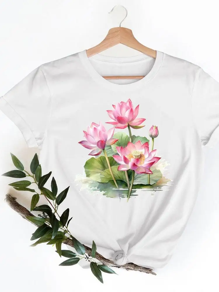 Flower Watercolor Trend Clothes T Ladies Graphic Clothing Fashion Print ...